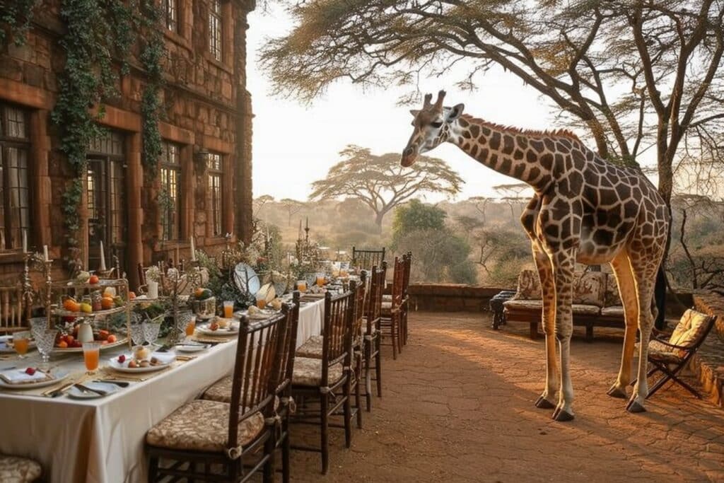 Giraffe Manor : tarifs et moments avec les girafes